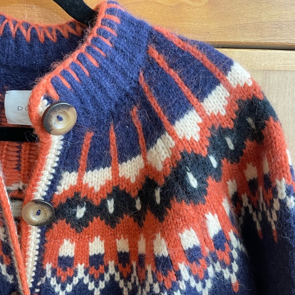 Doen | Sweaters | Doen Hue Cardigan Sweater Navy Aberdeen Fair Isle Xs ...